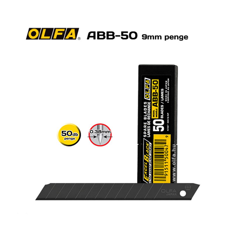 Hộp lưỡi dao đen 9mm Olfa ABB-50