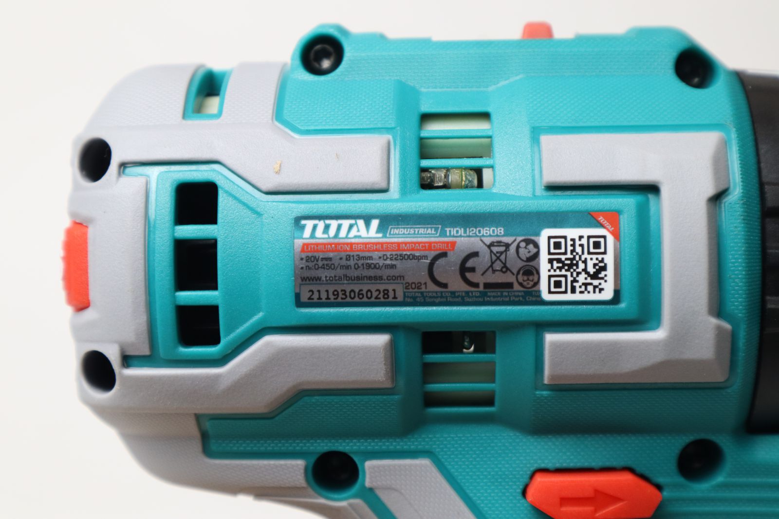 Máy khoan búa (không chổi than) dùng pin 20V Total TIDLI20608