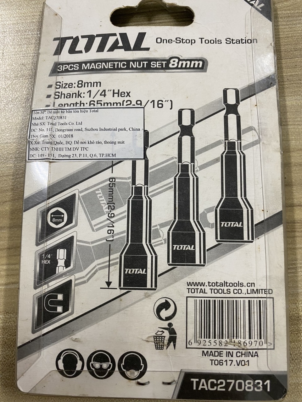 Bộ mũi bắn tôn 3 chi tiết Total TAC270831