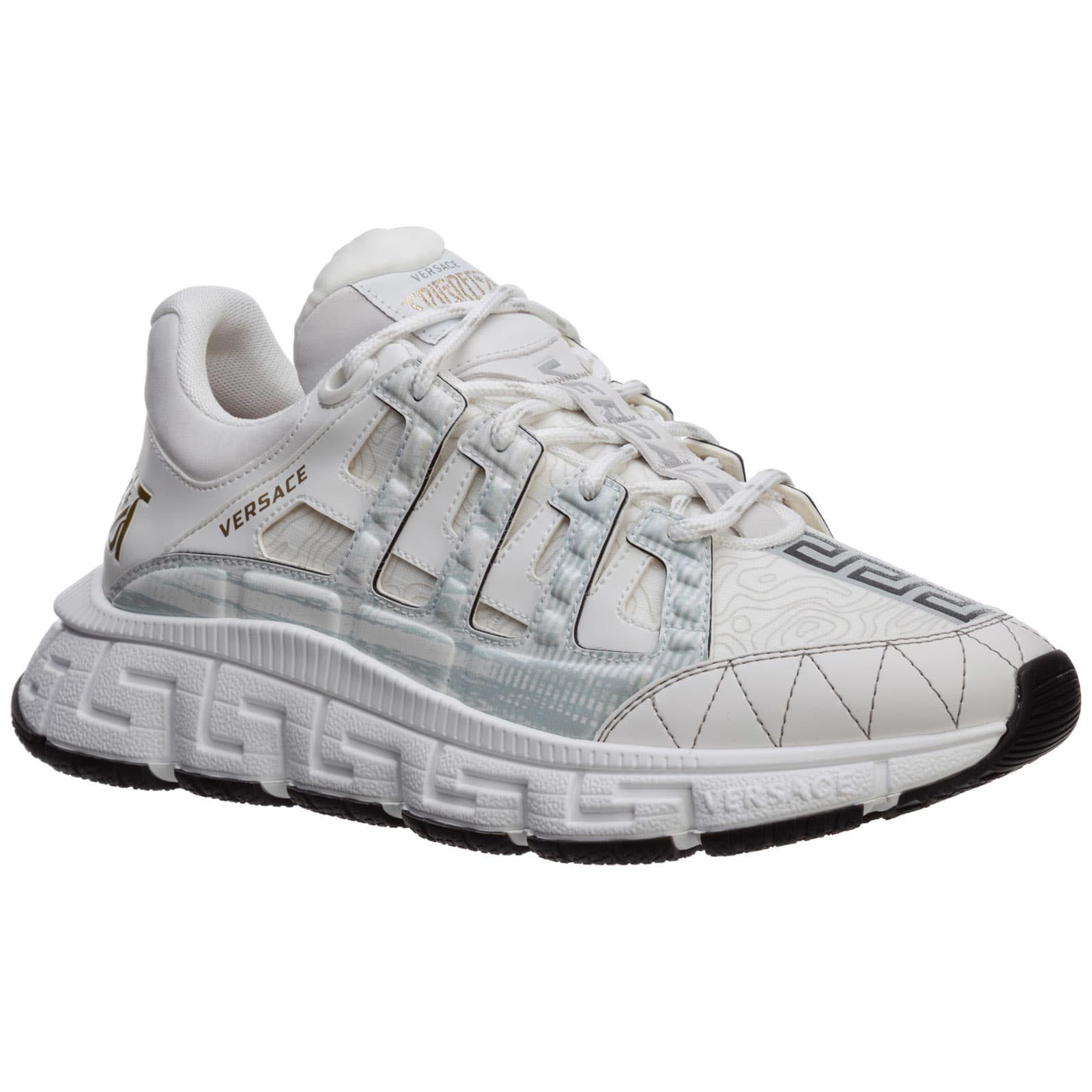 Versace Trigreca Sneakers 'White - Gold' | Duyet Fashion
