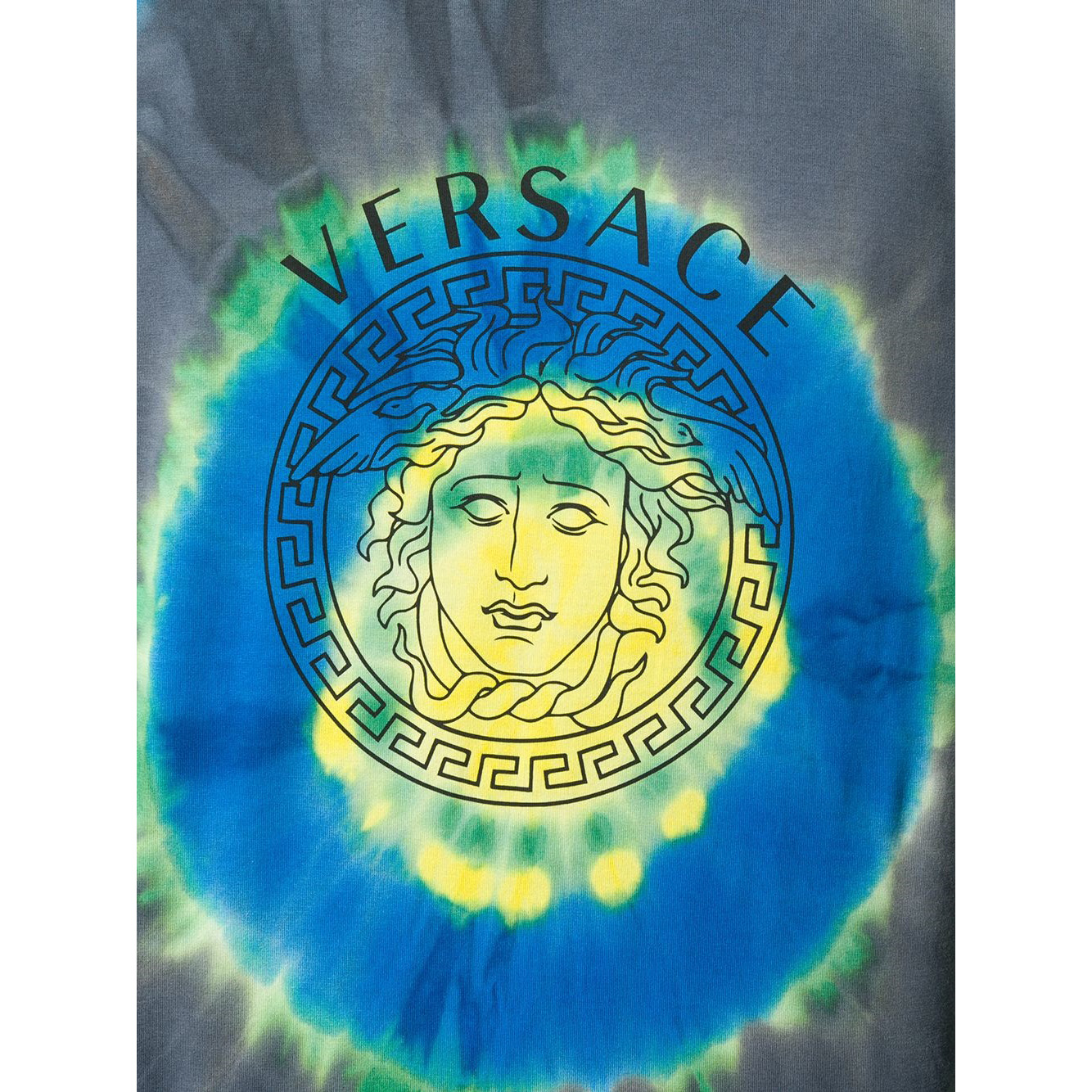 Versace T-Shirt mit Batik-Print 'Blue' | Duyet Fashion