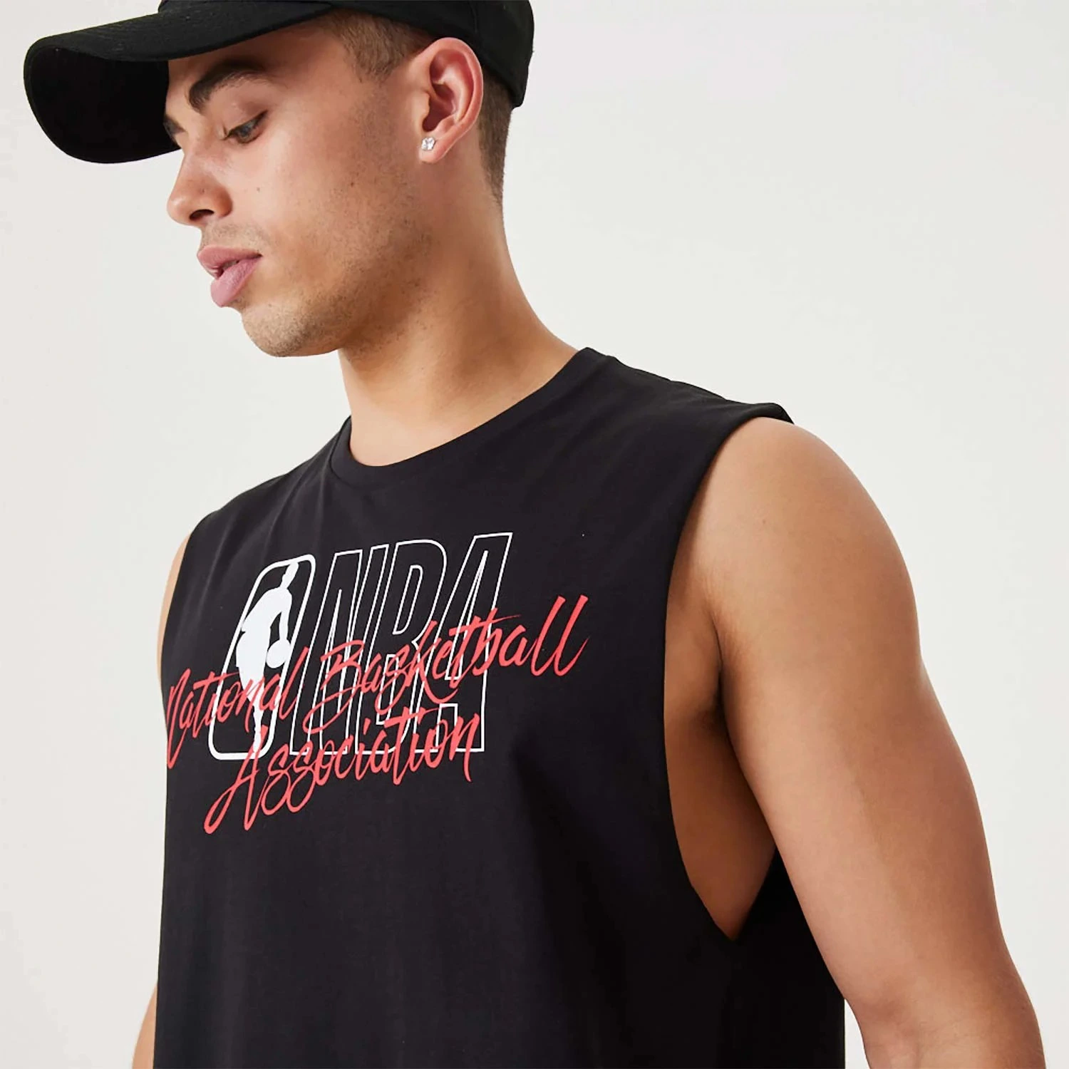 Áo Thể Thao Hè New Era Nba Essential Script Essential Noir "Black ...