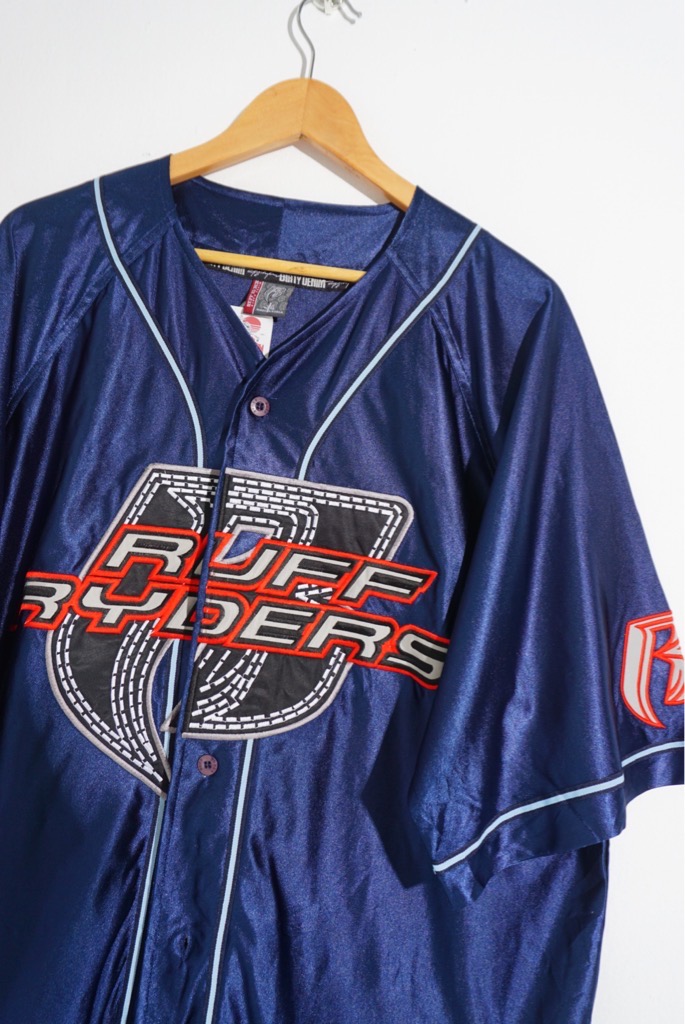 Vintage Ruff Ryder Dirty Denim Baseball Jersey