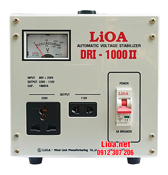 LIOA 1KVA INPUT 90V-250V OUTPUT 110V; 220V CHÍN HÃNG BH 4 NAM | lioa.net