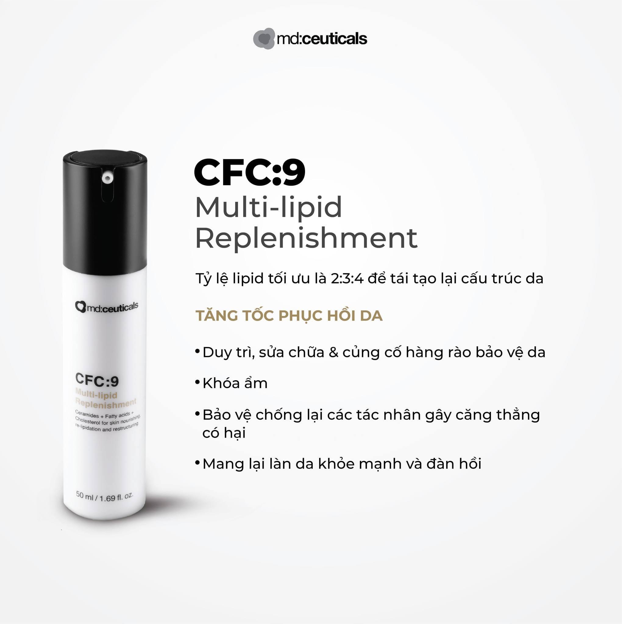 MD:CEUTICALS CFC:9 MULTI LIPID REPLENISHMENT / KEM DƯỠNG TĂNG TỐC PHỤC HỒI DA | Pharma Cosmetics