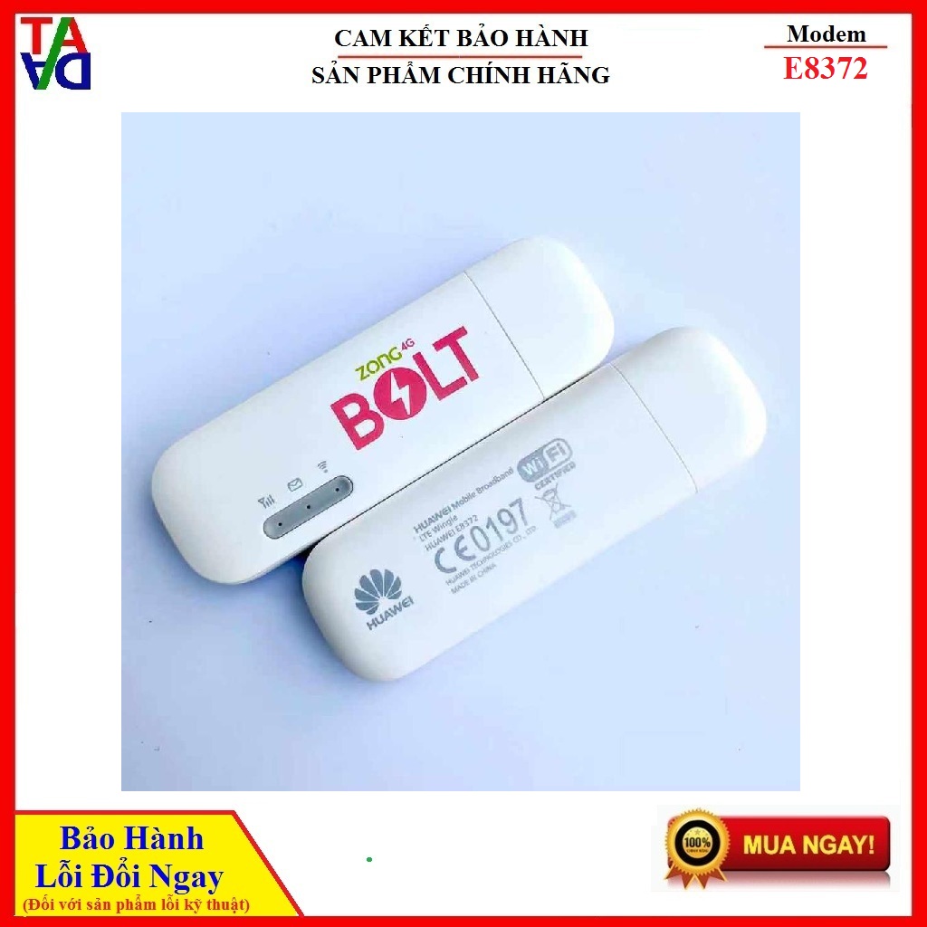 Huawei E8372 | USB 4G Phát Wi-fi LTE 150Mbps | Bảo Hành 12 Tháng 1 Đổi 1