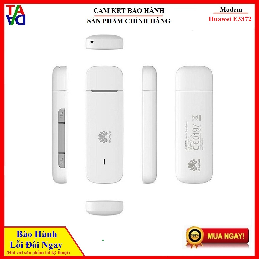 Huawei E3372 | USB 4G LTE 150Mbps | Bảo Hành 12 Tháng 1 Đổi 1
