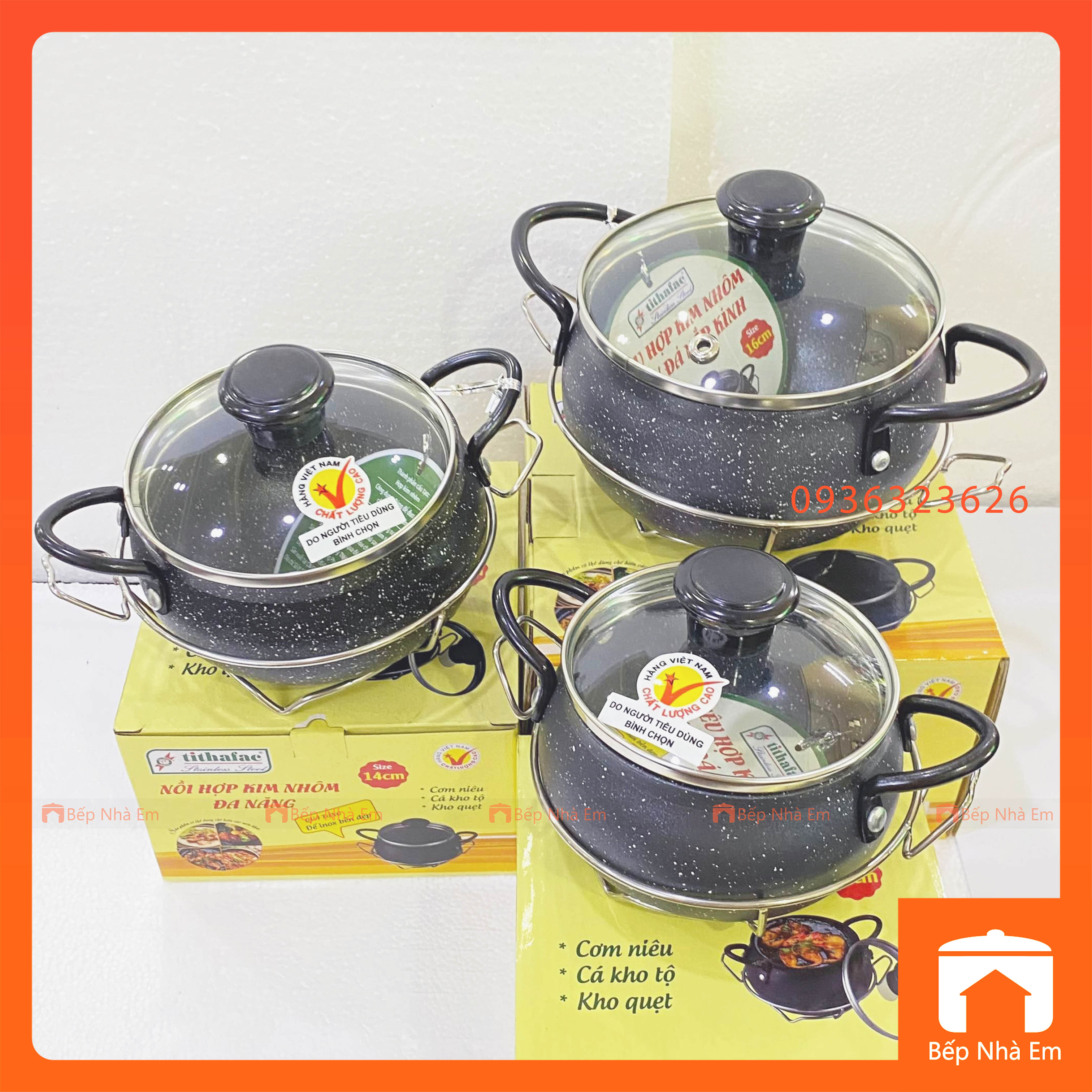 Cơm Niêu Vân Đá Hợp Kim Nhôm Tithafac Nhiều Size - Hàng Việt Nam Sản ...