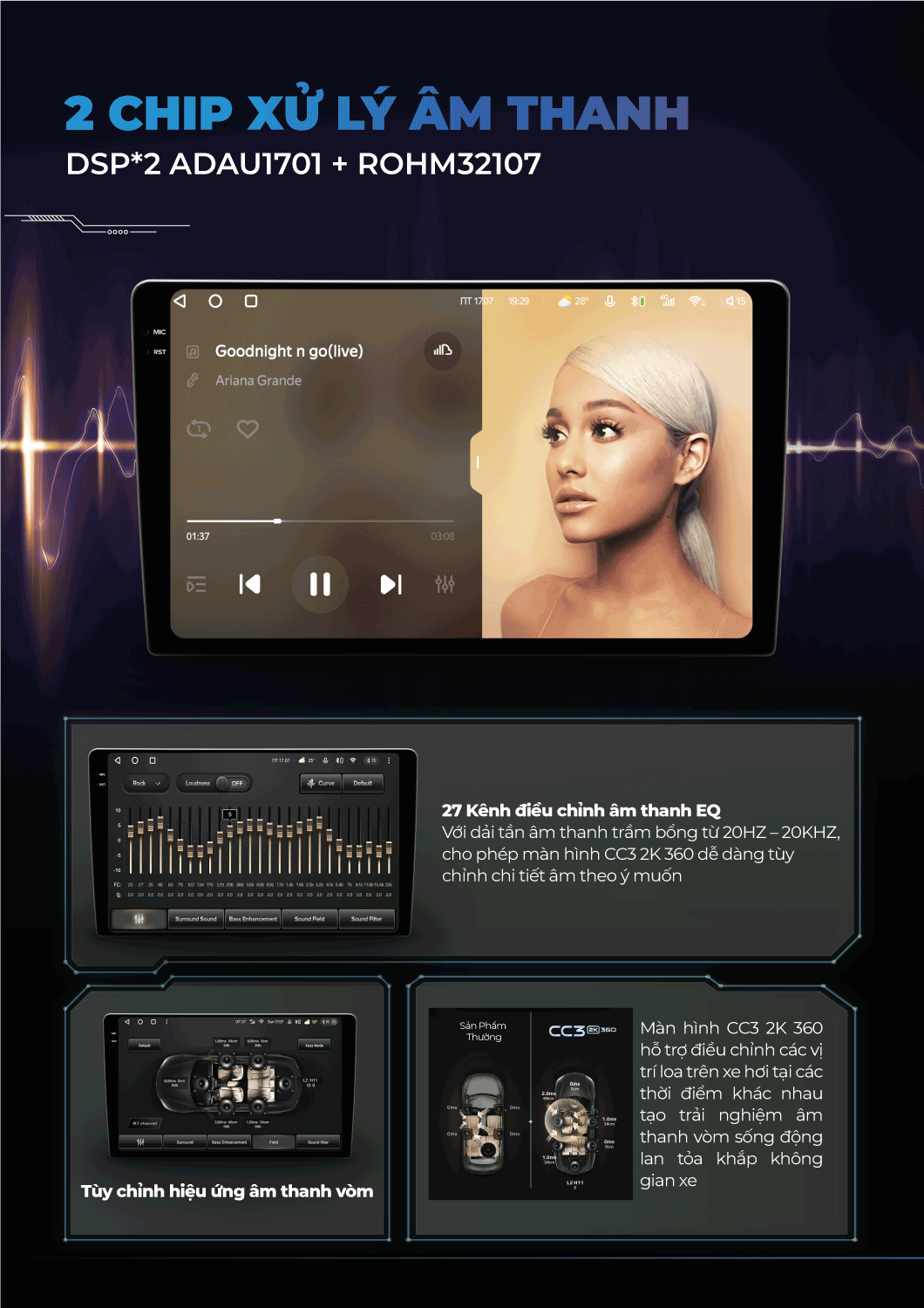 TEYES CC3 2K 360 Liền Camera 360 | Giải trí đa phương tiện