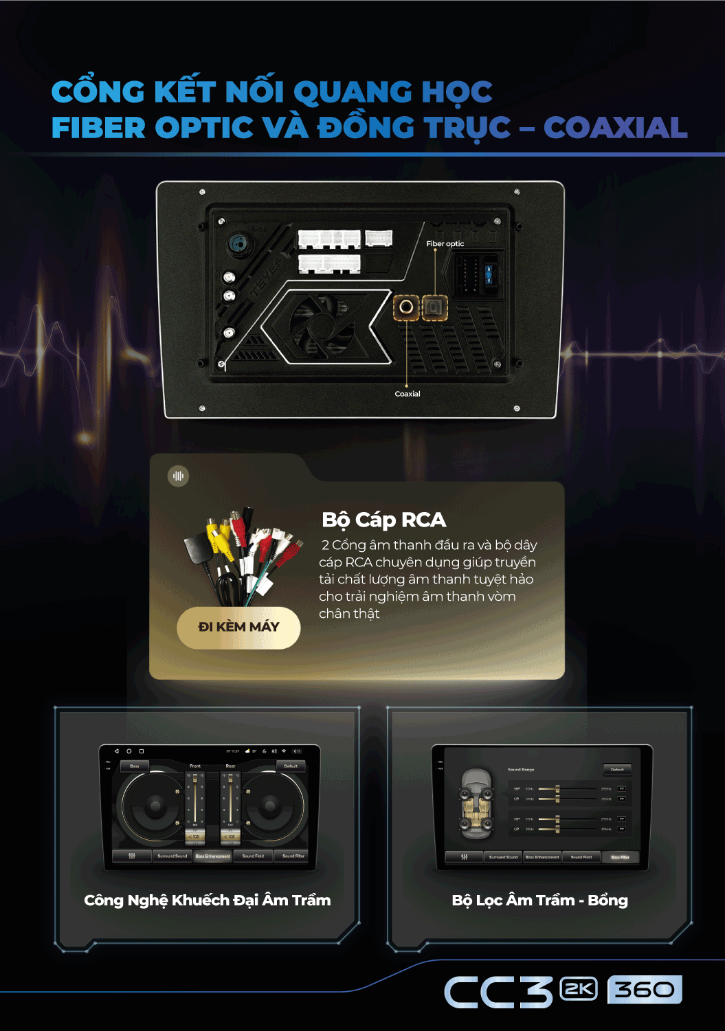 TEYES CC3 2K 360 Liền Camera 360 | Giải trí đa phương tiện