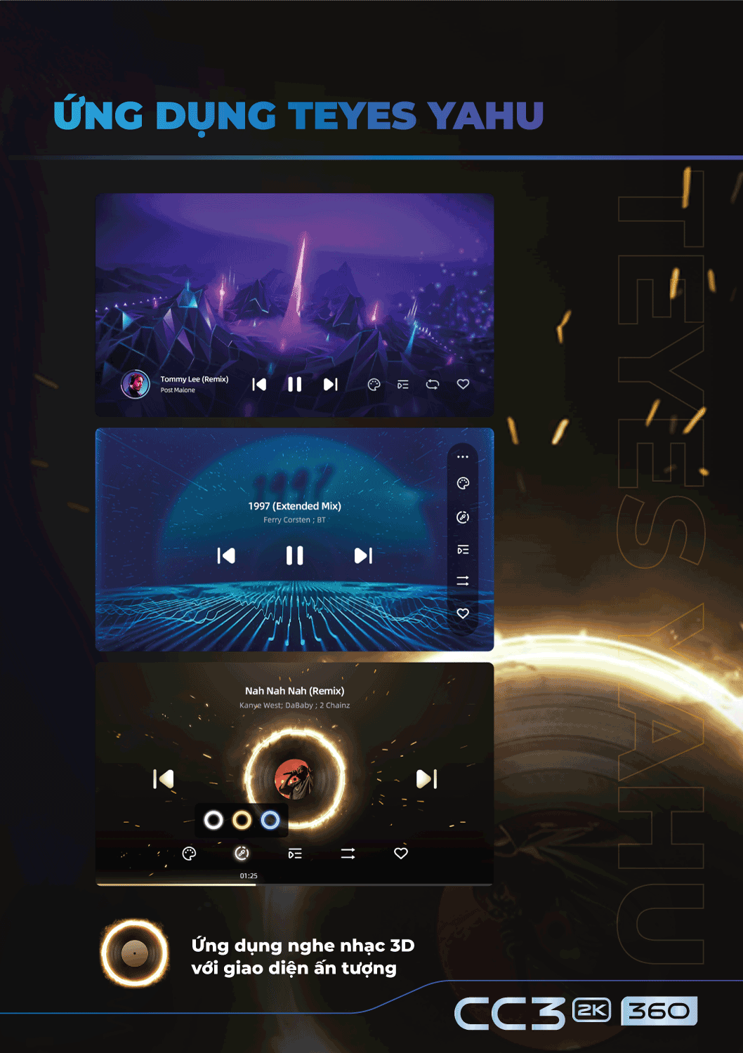 TEYES CC3 2K 360 Liền Camera 360 | Giải trí đa phương tiện
