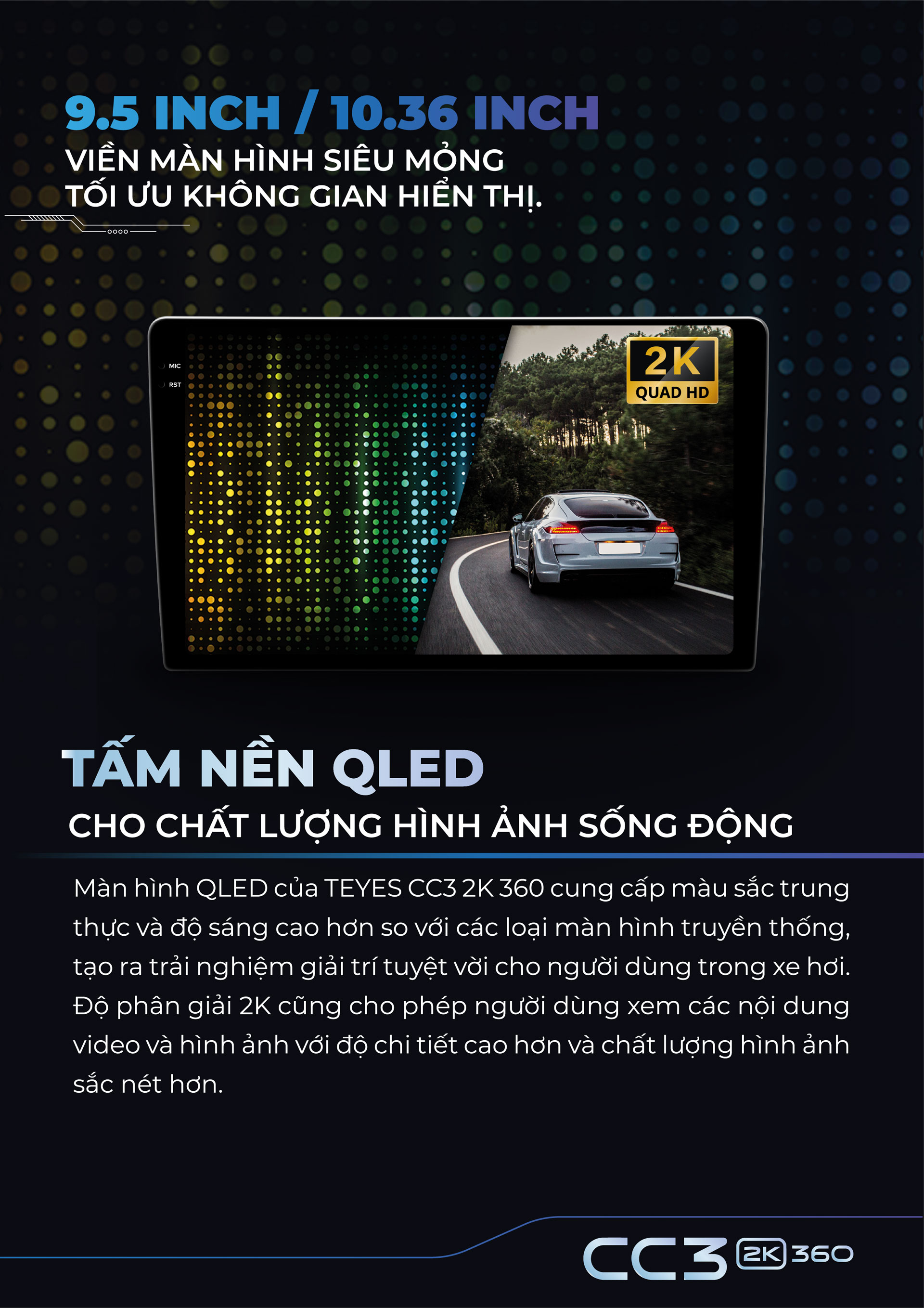 TEYES CC3 2K 360 Liền Camera 360