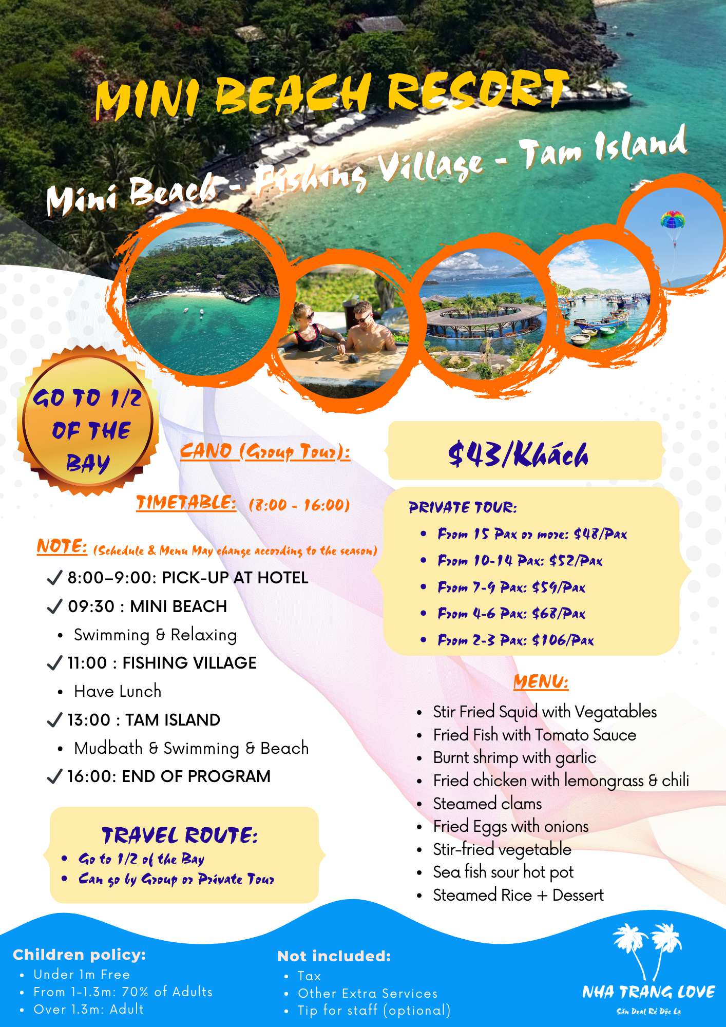 Mini Beach Nha Trang | Tour Mini Beach Nha Trang | Tour 03 Đảo Nha ...