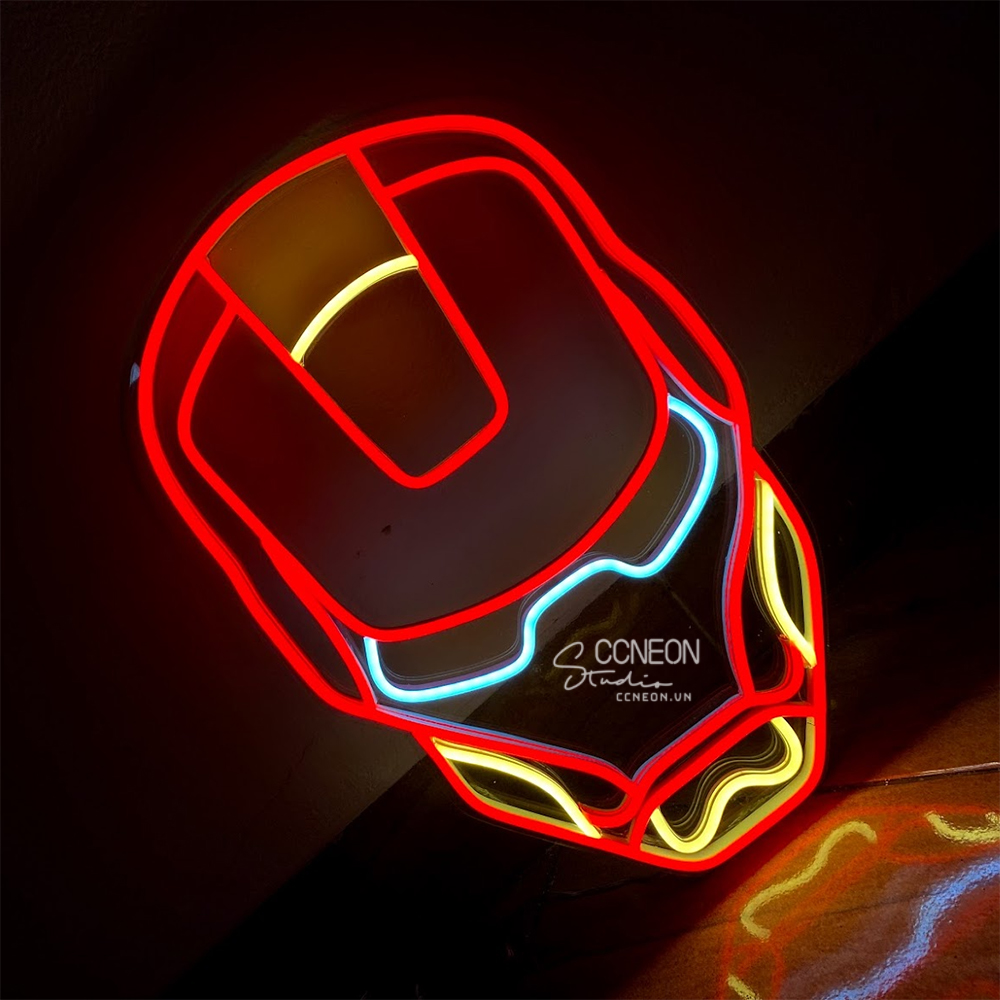 Đèn Trang Trí Iron Man LED Neon Sign - Đèn decor phòng, đèn tiktok