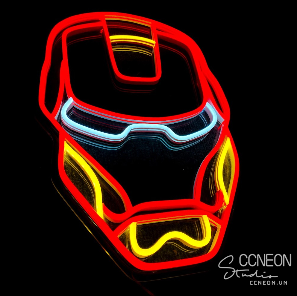 Đèn Trang Trí Iron Man LED Neon Sign - Đèn decor phòng, đèn tiktok