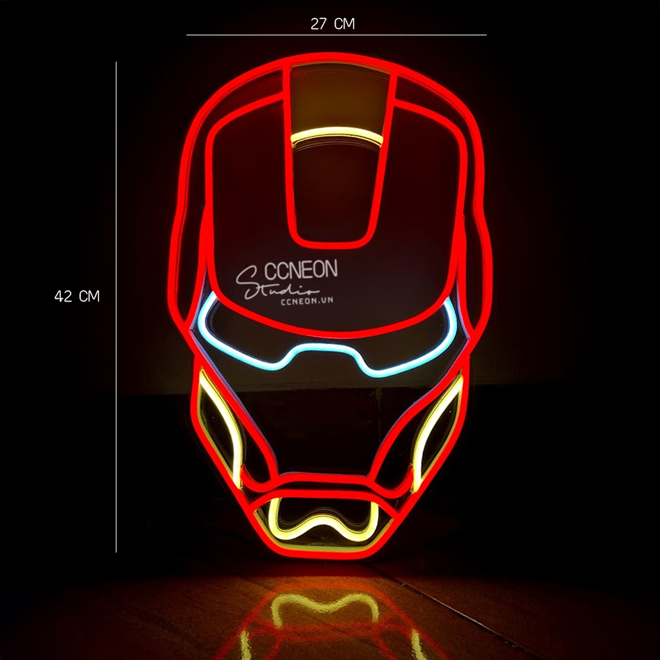 Đèn Trang Trí Iron Man LED Neon Sign - Đèn decor phòng, đèn tiktok