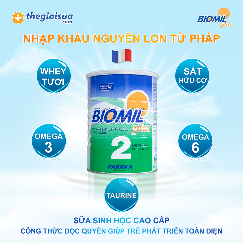 Biomil Plus 2 400g cho bé trên 6 tháng