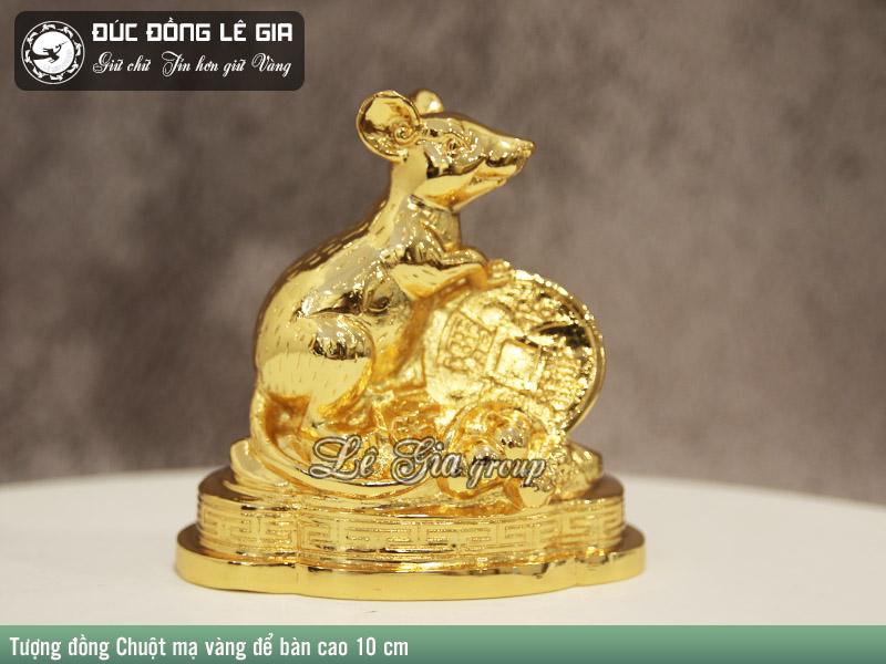 Tượng Chuột mạ vàng 24k để bàn cao 10cm | Lê Gia Group - Giữ Chữ Tín ...