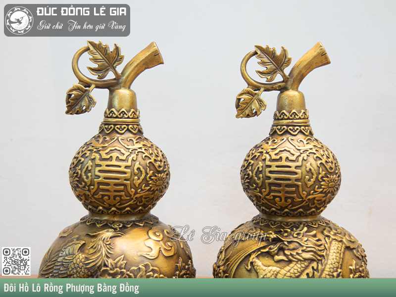 Đôi Hồ Lô Rồng Phượng Bằng Đồng | Lê Gia Group - Giữ Chữ Tín Hơn Giữ Vàng