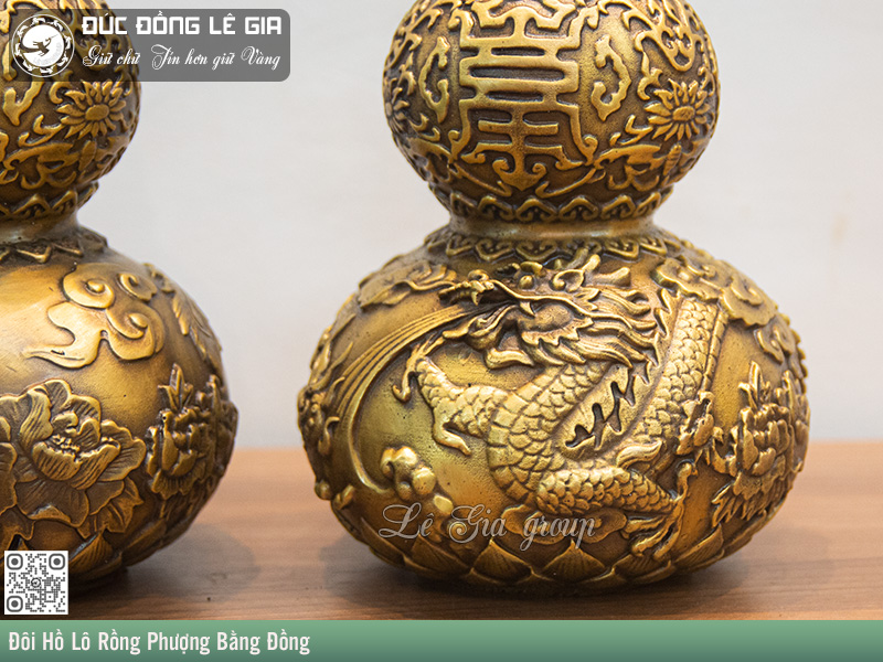 Đôi Hồ Lô Rồng Phượng Bằng Đồng | Lê Gia Group - Giữ Chữ Tín Hơn Giữ Vàng