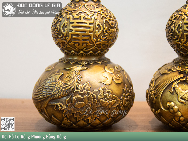 Đôi Hồ Lô Rồng Phượng Bằng Đồng | Lê Gia Group - Giữ Chữ Tín Hơn Giữ Vàng