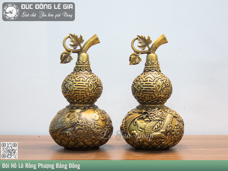 Đôi Hồ Lô Rồng Phượng Bằng Đồng | Lê Gia Group - Giữ Chữ Tín Hơn Giữ Vàng