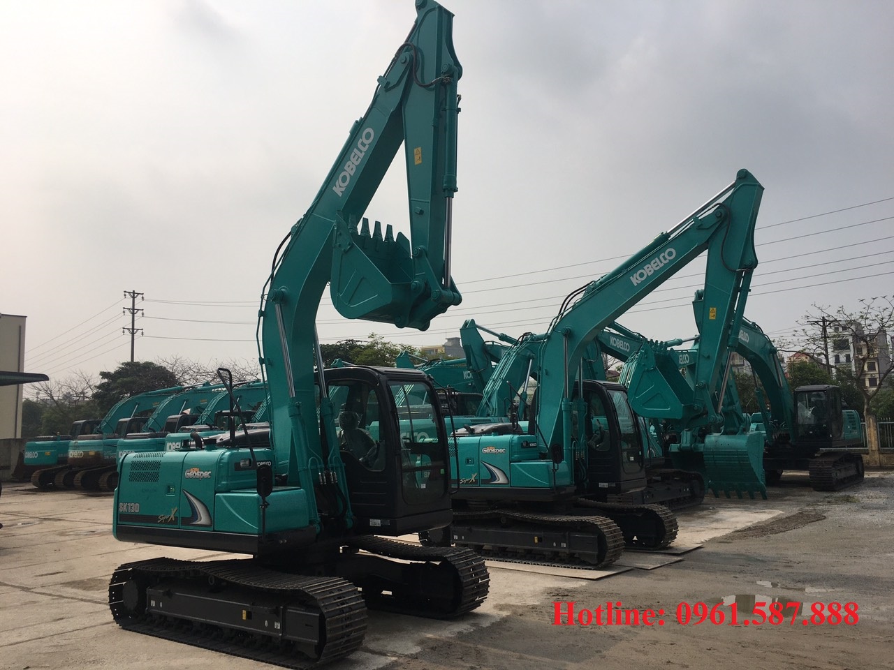 Máy xúc đào bánh xích KOBELCO SK130-8, gầu 0.5m3, máy mới 100%