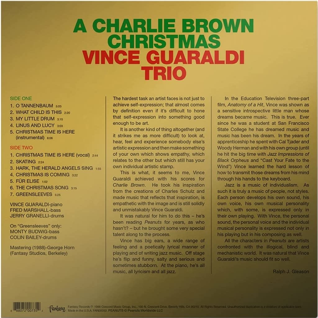 VINCE TRIO GUARALDI - CHARLIE BROWN CHRISTMAS (2022 GOLD FOIL EDITION)