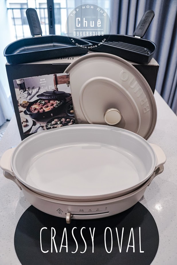 BẾP LẨU NƯỚNG ĐA NĂNG BRUNO OVAL CRASSY | Tạp Hóa Nhà Chuê