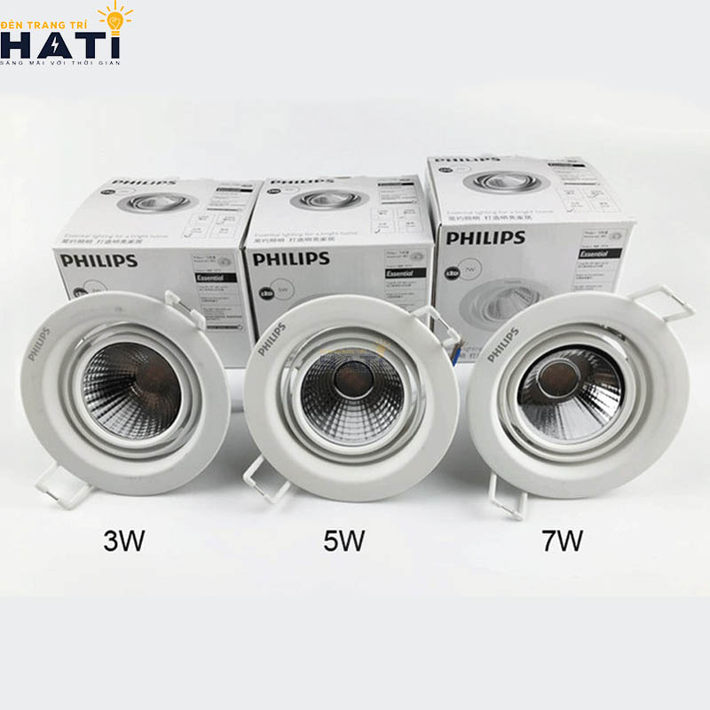Đèn led âm trần Philips thay đổi góc chiếu Pomeron