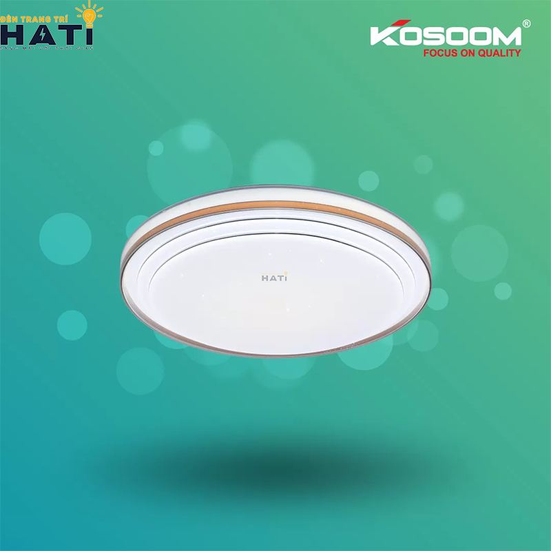 Đèn led ốp trần Kosoom ốp trần Sapphire viền cam/xanh dương/bạc