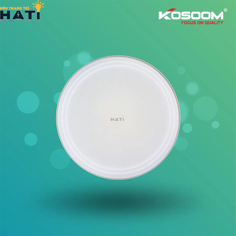 Đèn led ốp trần Kosoom ốp trần Sapphire viền cam/xanh dương/bạc