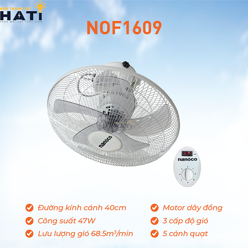 Quạt đảo Nanoco NOF1609