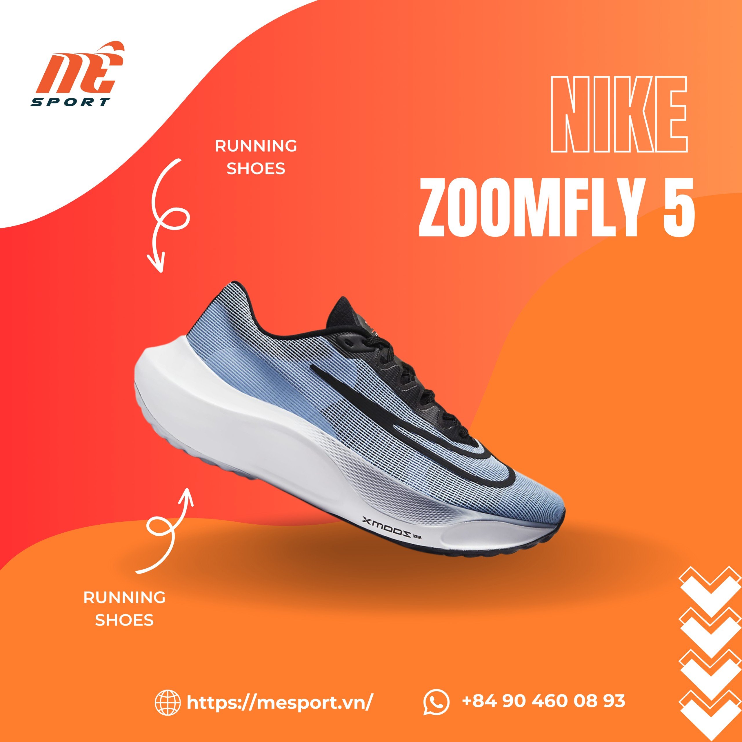 NIKE Zoom Fly 5 xanh