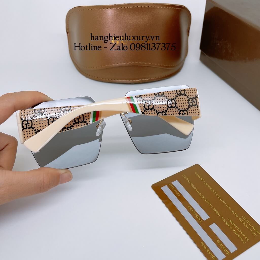 Mắt Kính Gucci Nữ Màu Khói Gọng Sữa Cao Cấp Hàng Hiệu Luxury