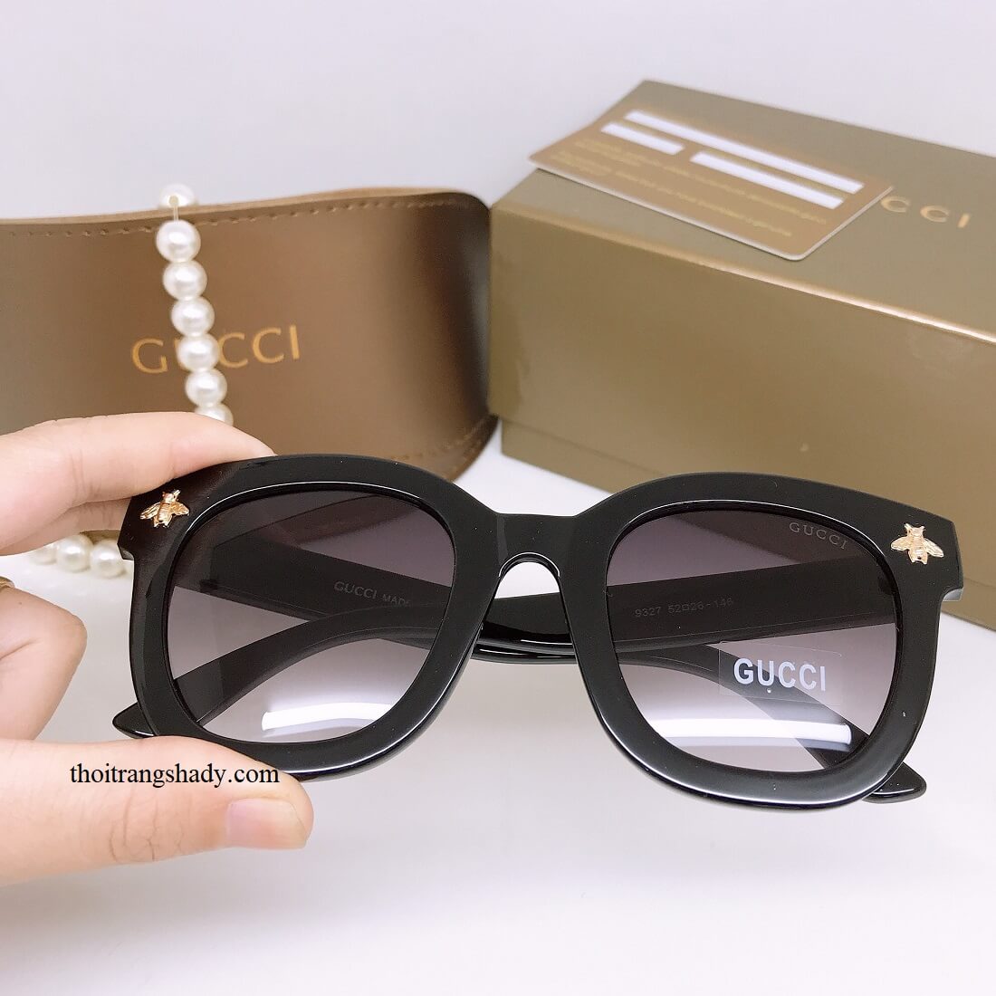 Mắt Kính Thời Trang Nữ - Kính Gucci Nữ Tròng Bầu Đen Cao Cấp FullBox ...