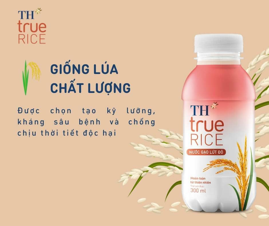 Nước Gạo Lứt Đỏ TH True Rice 300ml | MEKONG GOURMET MARKET