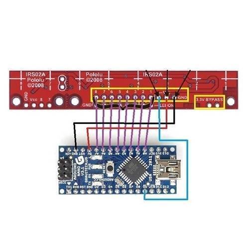 Cảm biến dò line 8 kênh QTR-8A