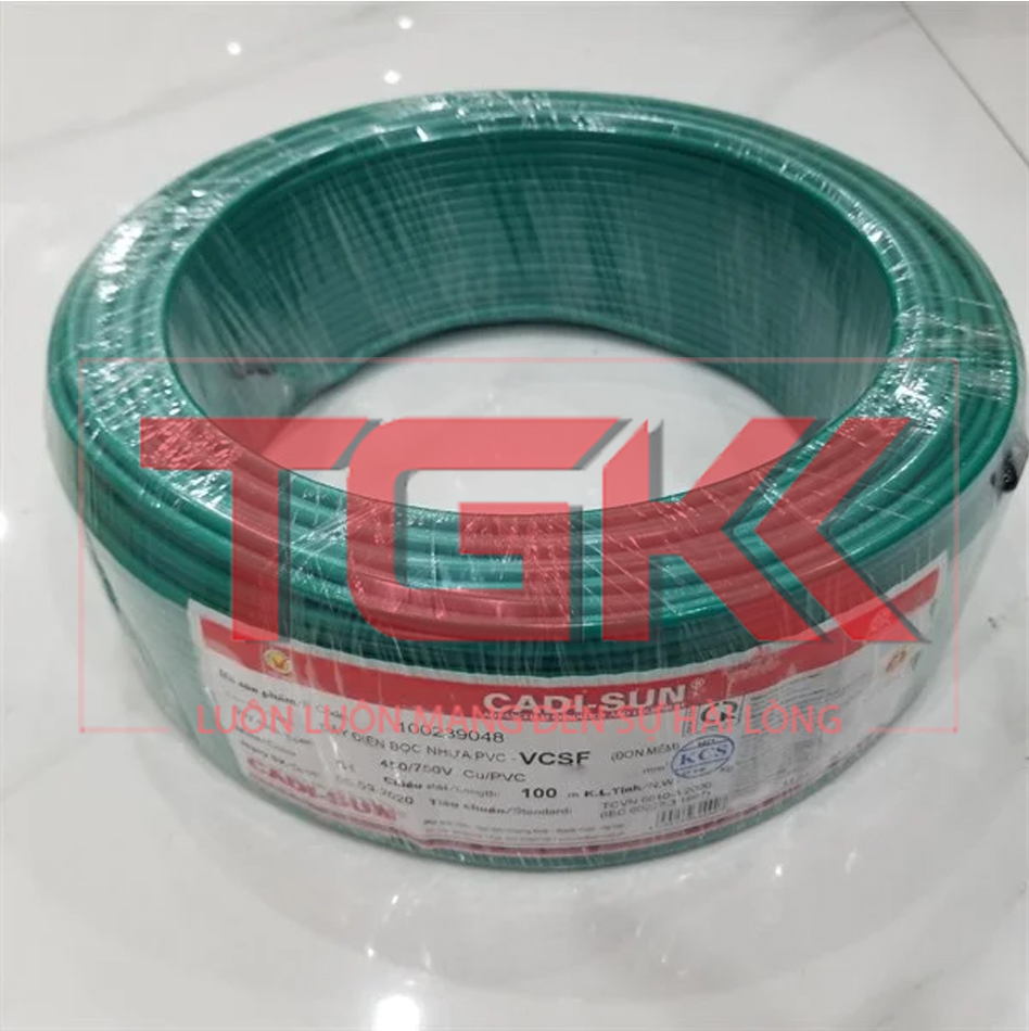 Dây điện đơn mềm Cu/PVC -1x1.5-GREEN Siêu thị ốc vít