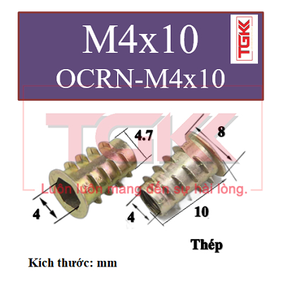 Ốc cấy ren ngoài M4x10 Siêu thị ốc vít