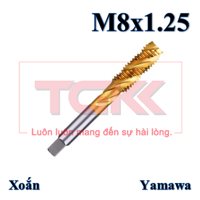 Taro inox xoắn vàng YAMAWA M8x1.25 Siêu thị ốc vít