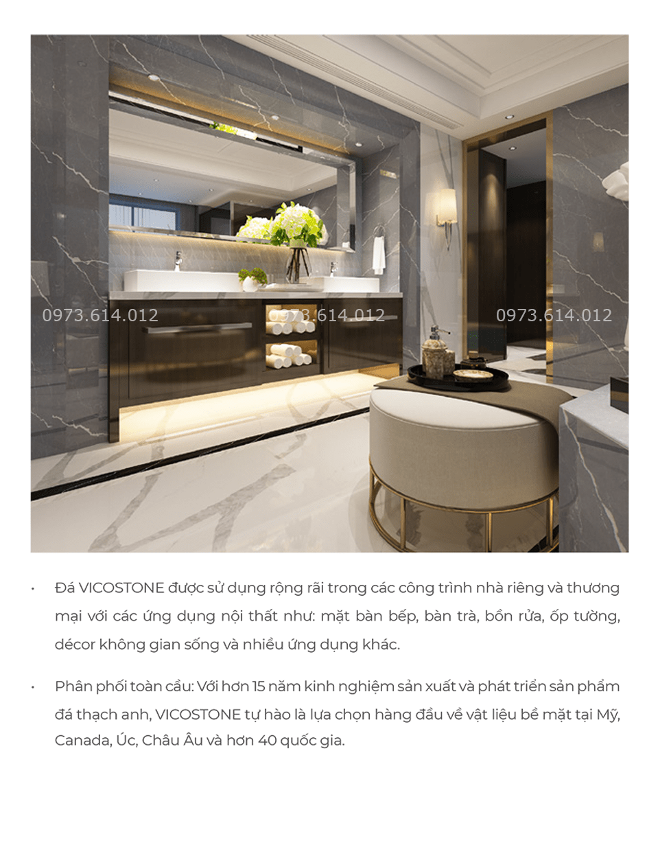Argento BQ8780 | Đá nhân tạo cao cấp Vicostone