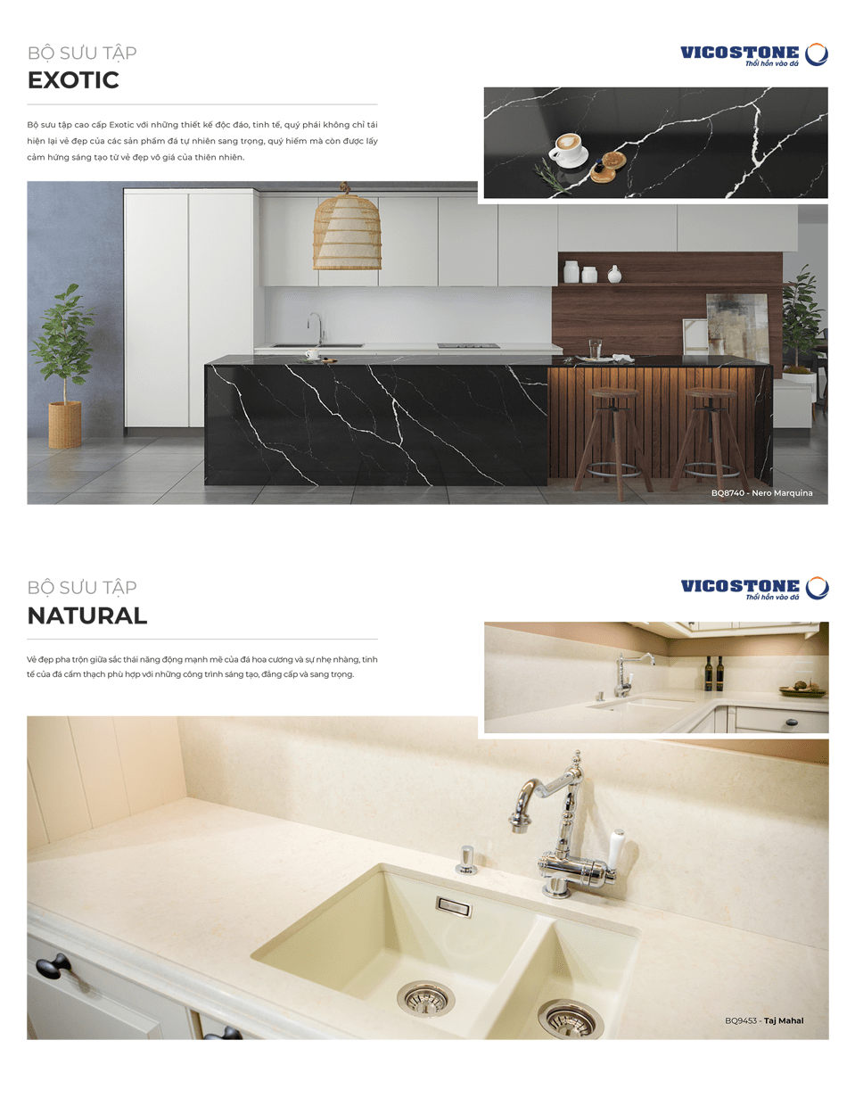 Vicostone Denali BQ2605 | Đá nhân tạo cao cấp Vicostone