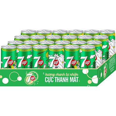 Pepsico 7UP chanh lon 330ml thùng 24 | Puti Supercenter