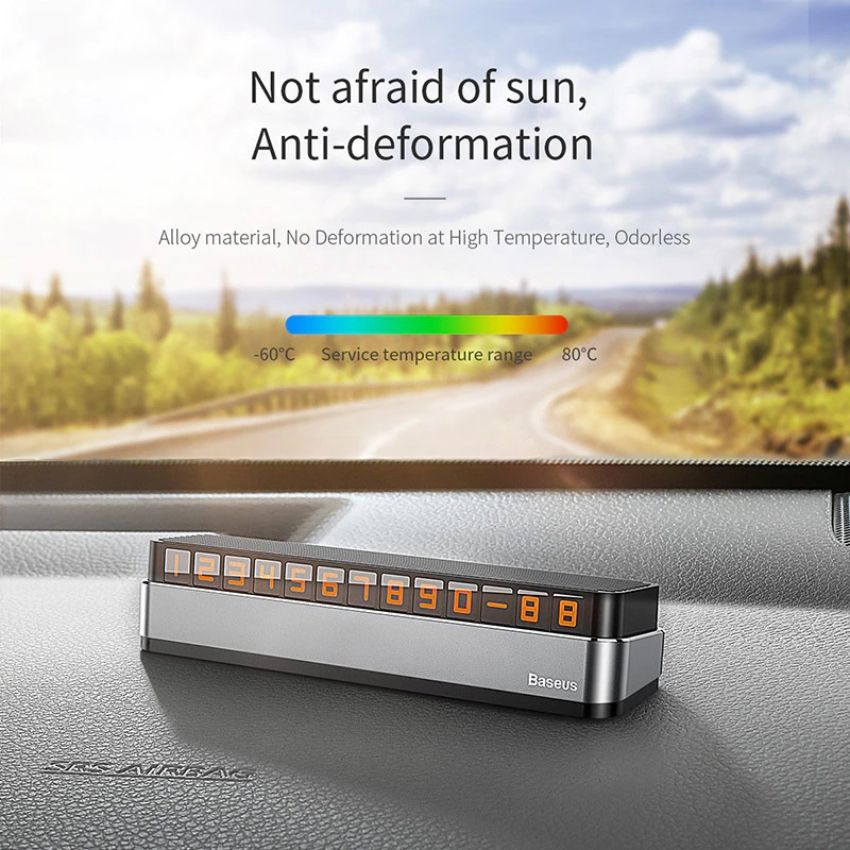 Bảng số dạ quang dùng cho xe hơi ACNUM-B0G Baseus Moonlight Box Series ...