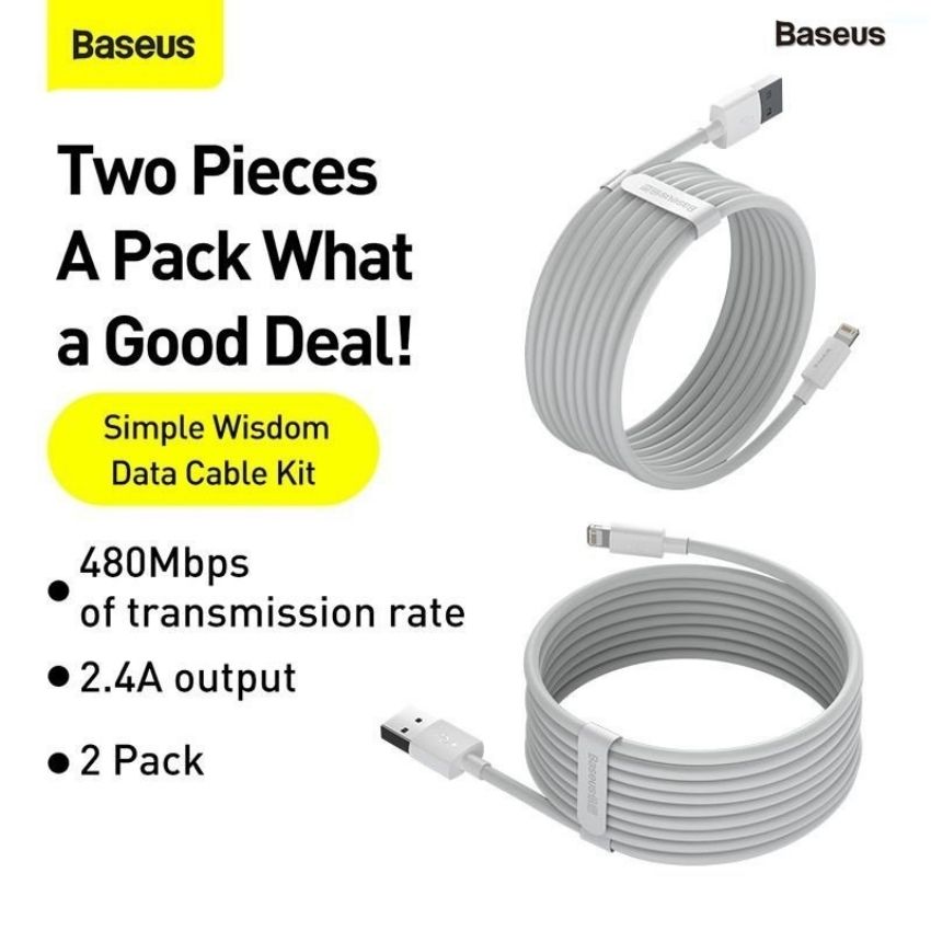 Bộ Combo 02 cáp sạc anh an toàn 20W và truyền dữ liệu thông minh Baseus ...
