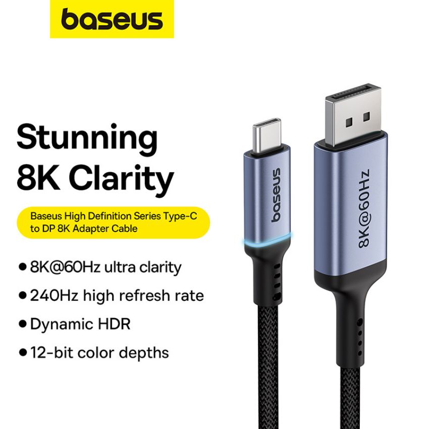 Cáp Chuyển Type C sang DisplayPort (DP) 8K Baseus High Definition ...
