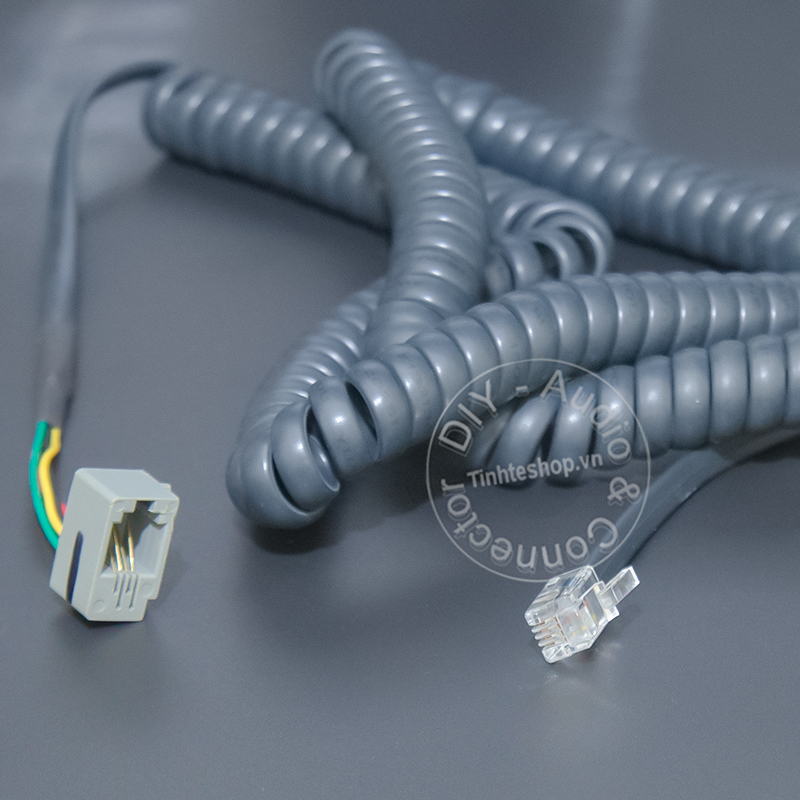 Cáp RJ9 nối dài 1 đến 5 mét - DIY 4 pin RJ9 male to female phone cable ...