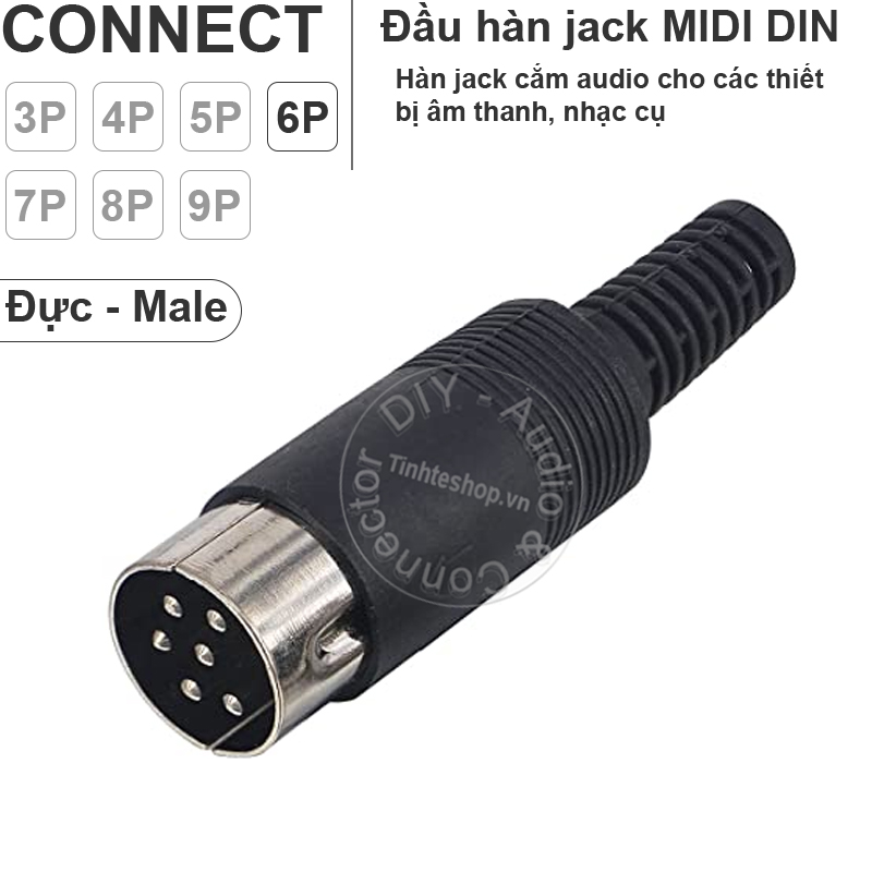 Đầu MIDI DIN 3 pin đến 9 pin đực và cái - MIDI DIN male female | Tinh ...