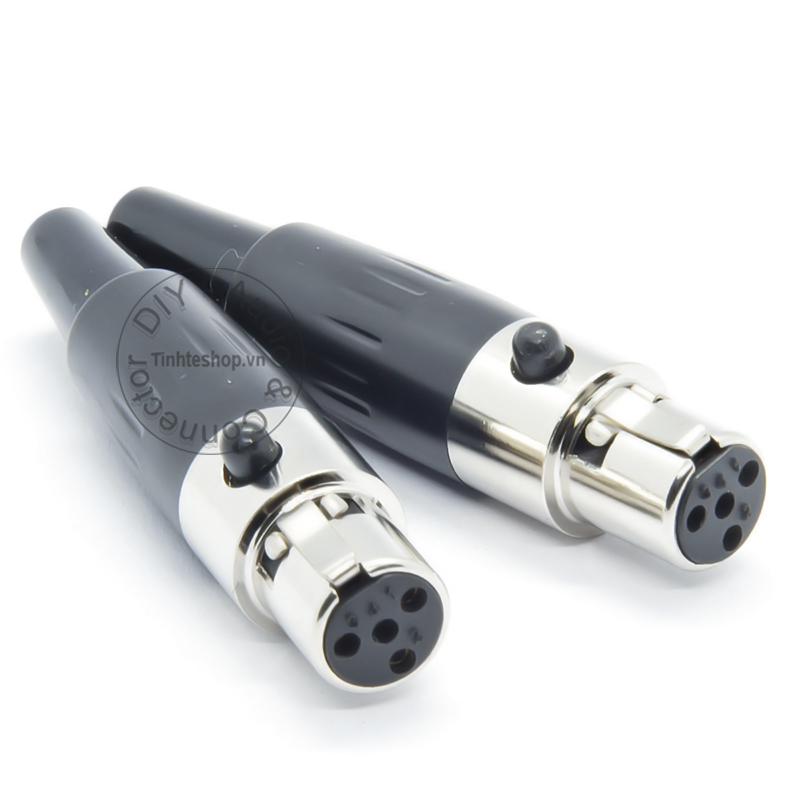 Đầu hàn jack mini XLR 4pin cái OD5mm - 4pin mini XLR female | Tinh Tế Shop